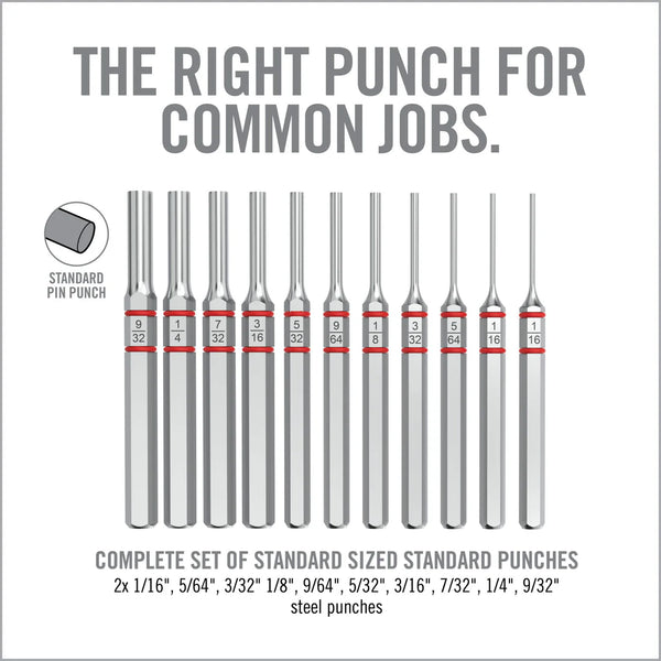 Real Avid Accu-Punch® 11-Piece Standard Pin Punch Set – The Hunting Alley